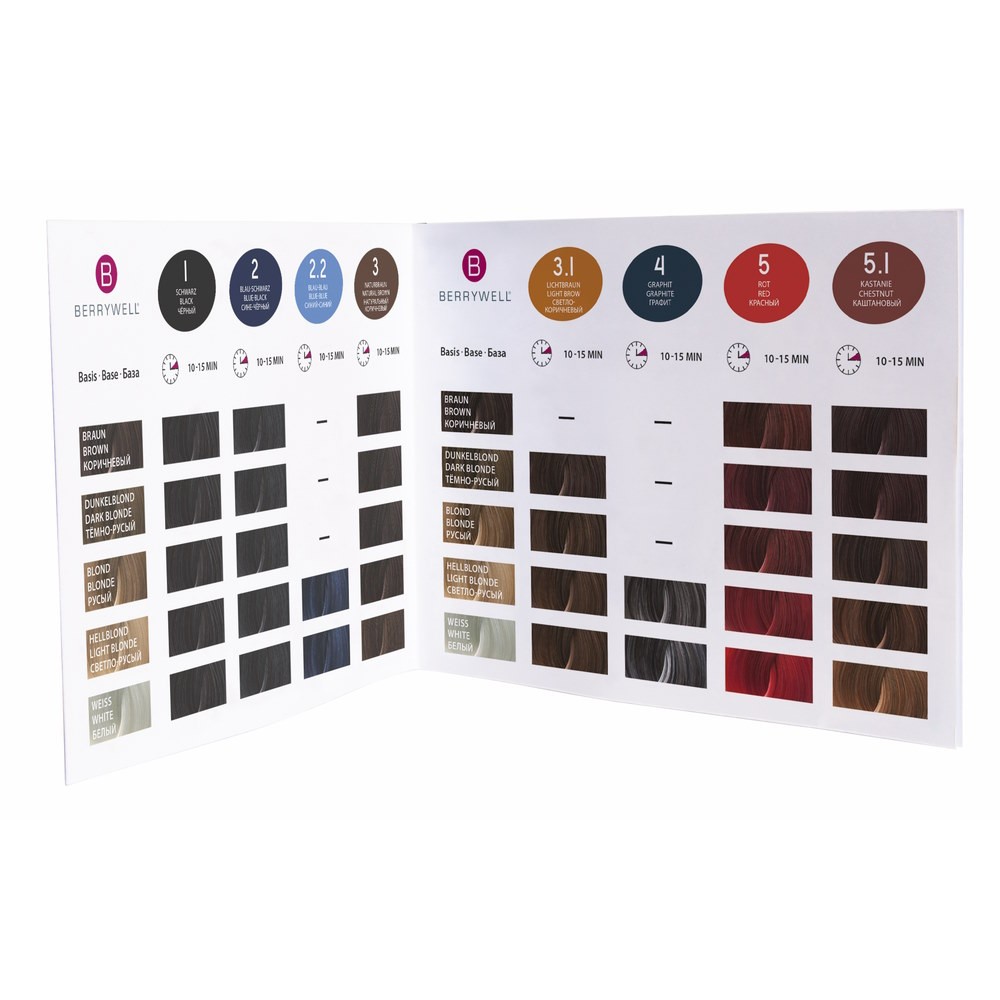 Berrywell Farbkarte - Eyelash Tint Colours - Cosmetics - RAUE GmbH